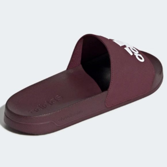 adidas | Shoes | Adidas Adilette Shower Maroon Men Slides Sandals Size ...